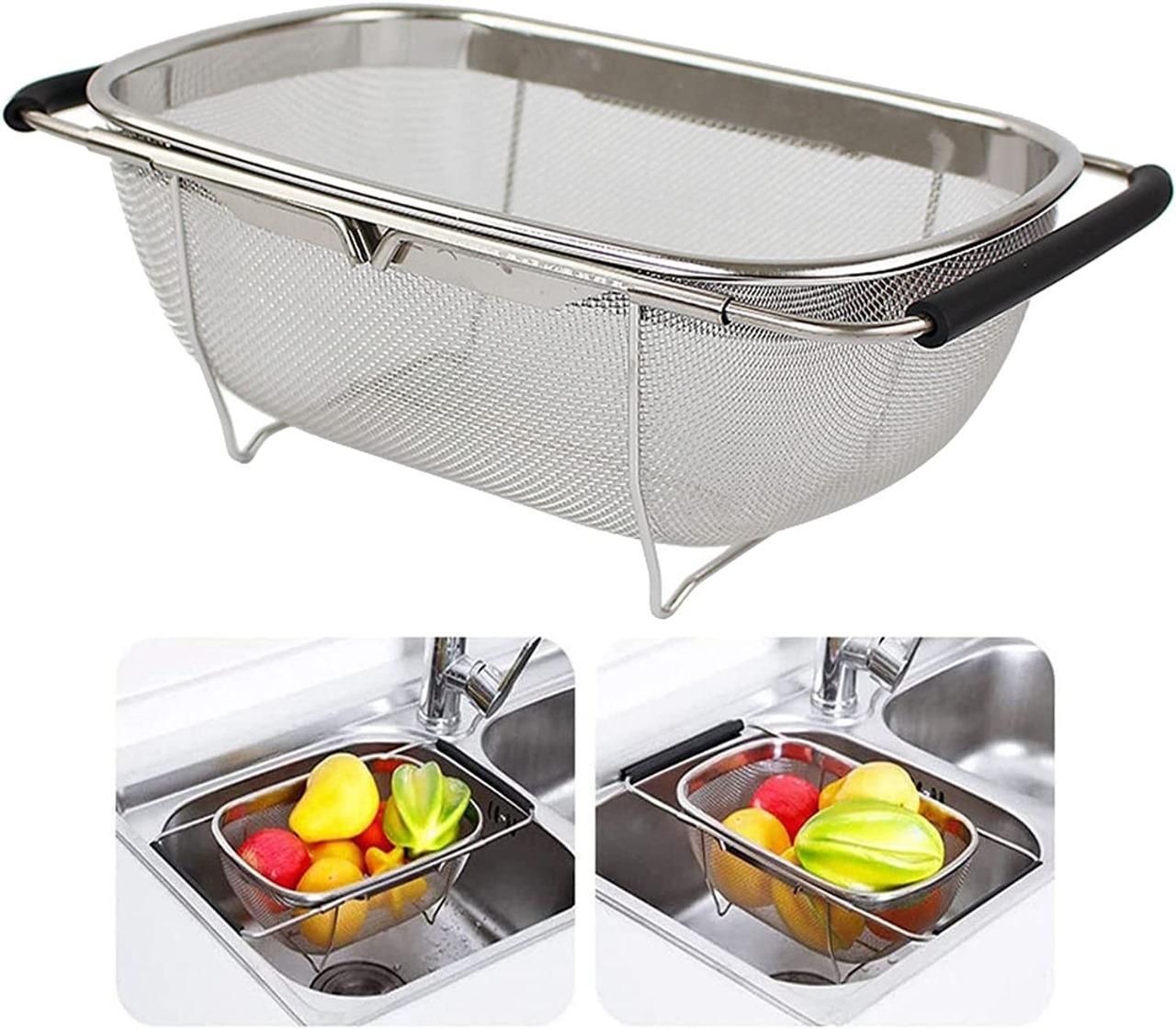 Stainless Steel Colander Oval Shape Big Size – FixNFind